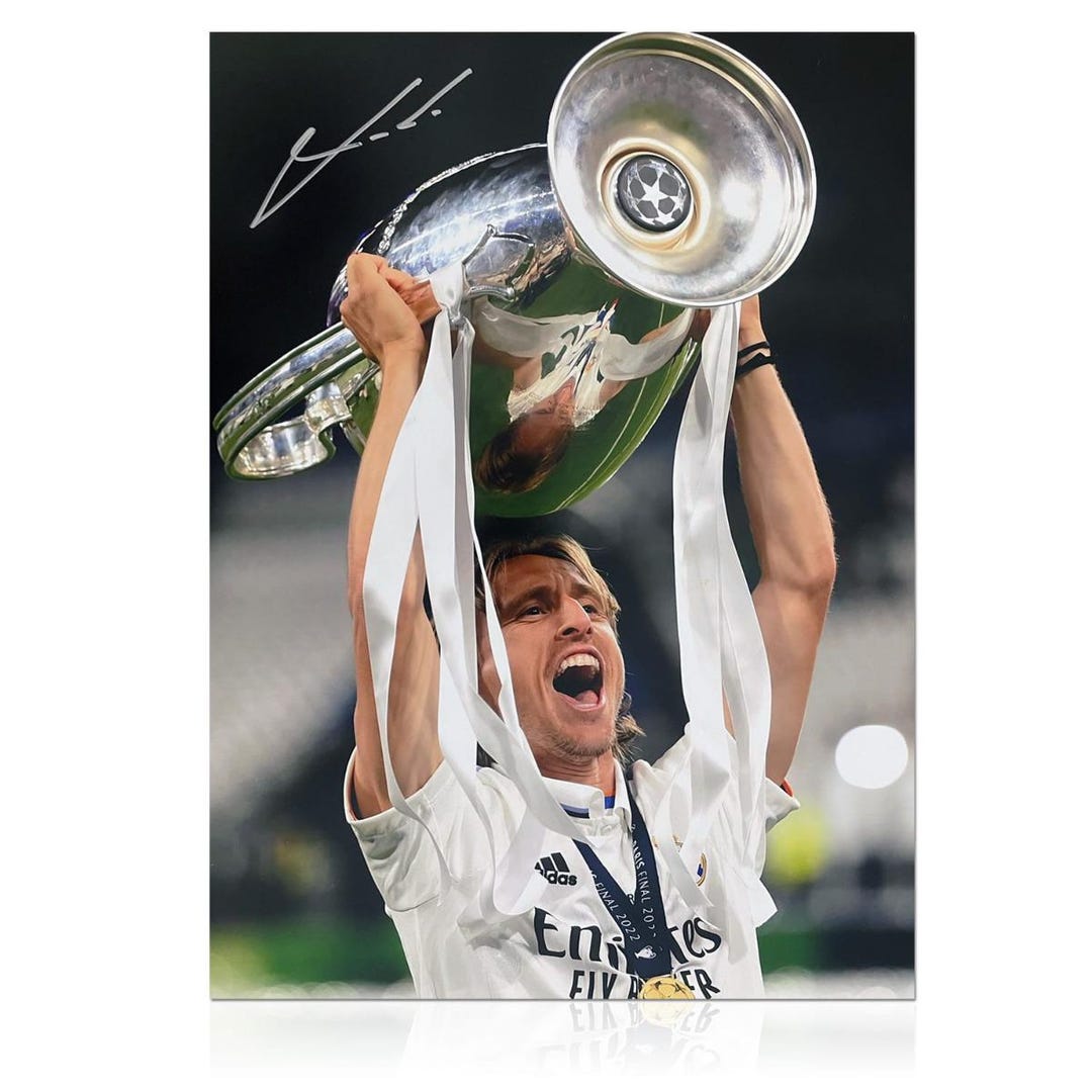 Luka Modric Signed Real Madrid Football Photo: Champions League Winner ...