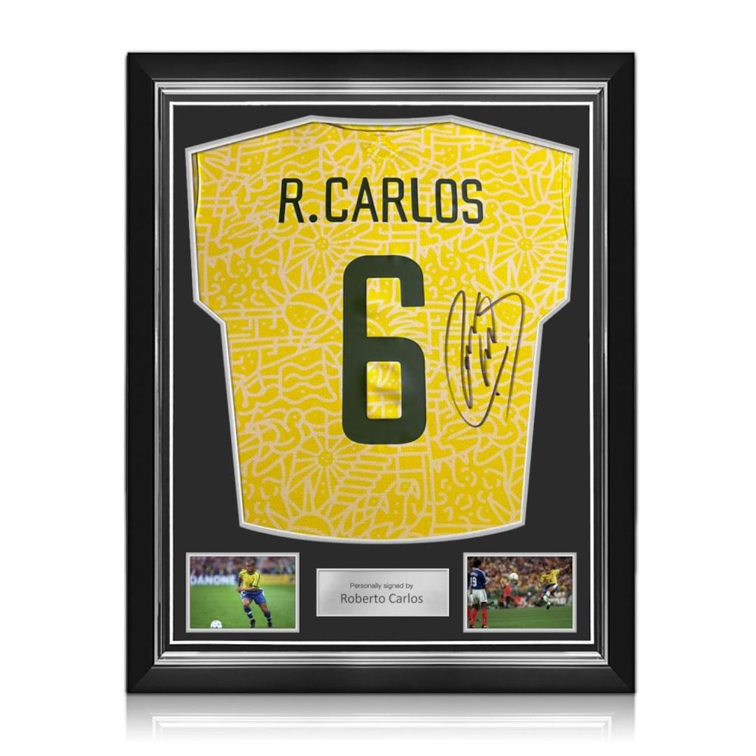 Roberto Carlos Signed Brazil 2024 Football Shirt. Superior Frame - Etsy