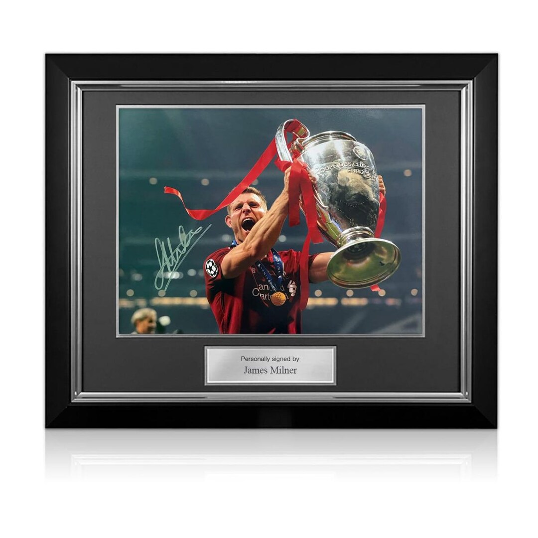 James Milner Signed Liverpool Football Photo: Champions League Trophy ...