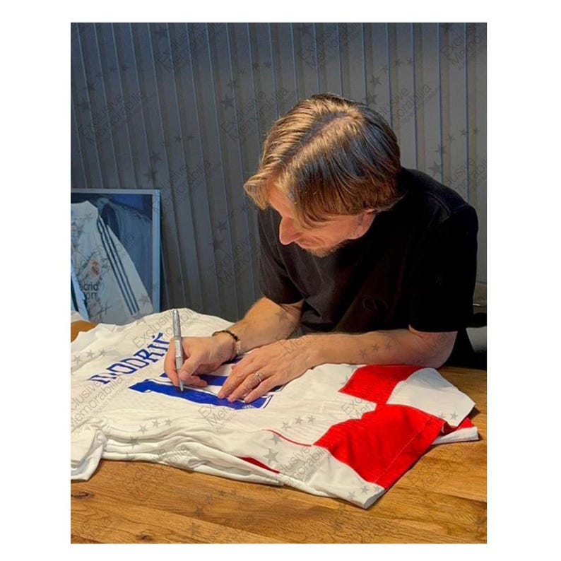 Luka Modric Signed Croatia 2024 Authentic Match Home Football Shirt ...