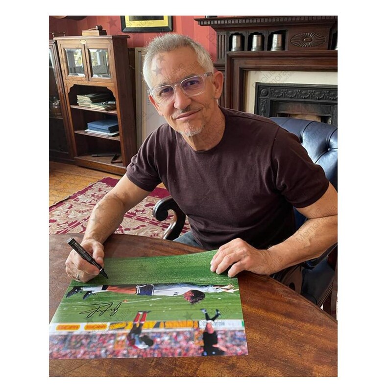 Gary Lineker Signed Tottenham Hotspur Photo: FA Cup Semi-final Goal ...
