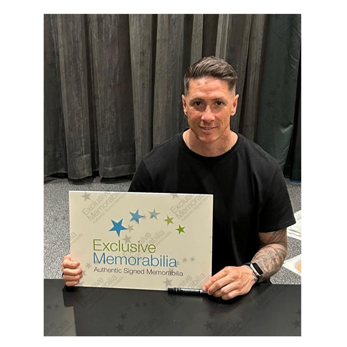 Fernando Torres Signed Atletico Madrid Football Photo: Europa Trophy ...