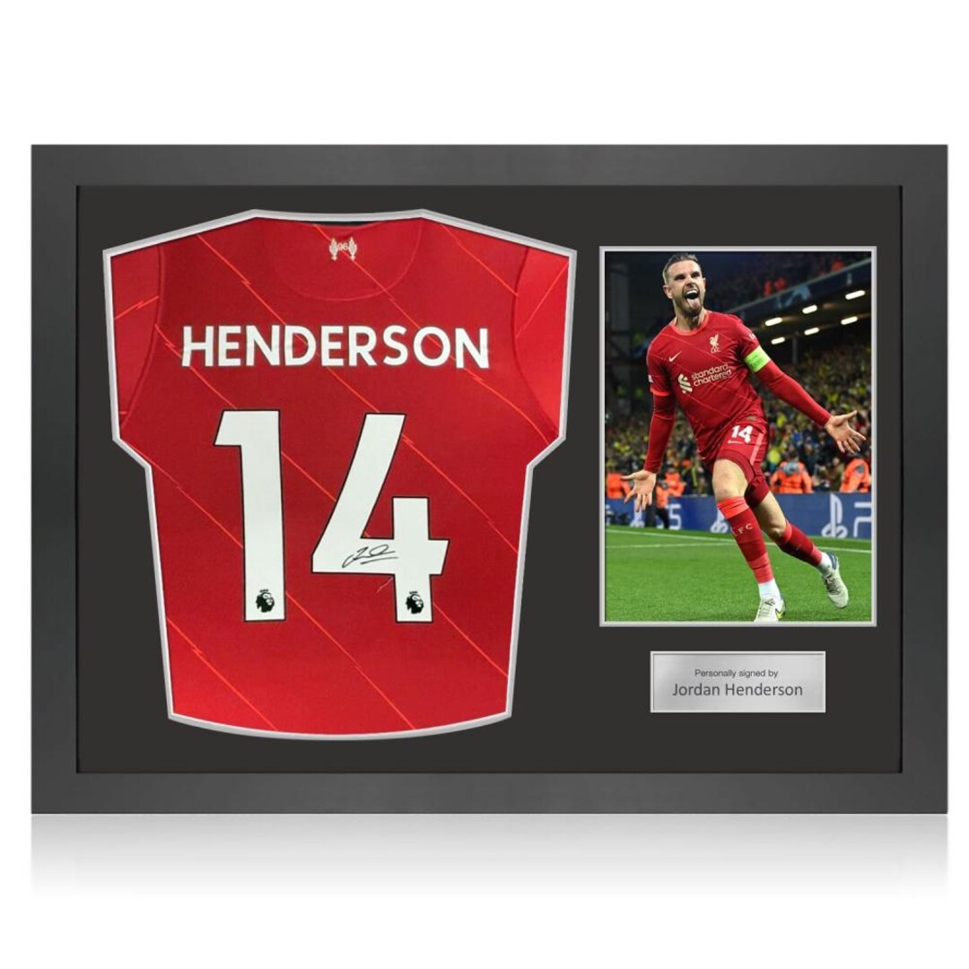 Jordan Henderson Signed Liverpool 2021-22 Football Shirt. Icon Frame - Etsy