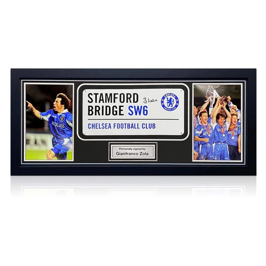 Gianfranco Zola Signed Chelsea Street Sign. Framed - Etsy
