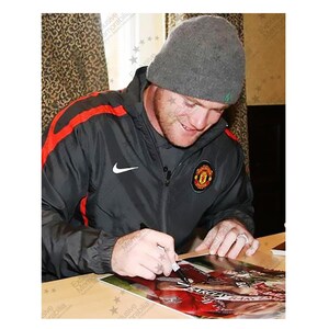 Wayne Rooney Signed Manchester United Football Photo - Etsy