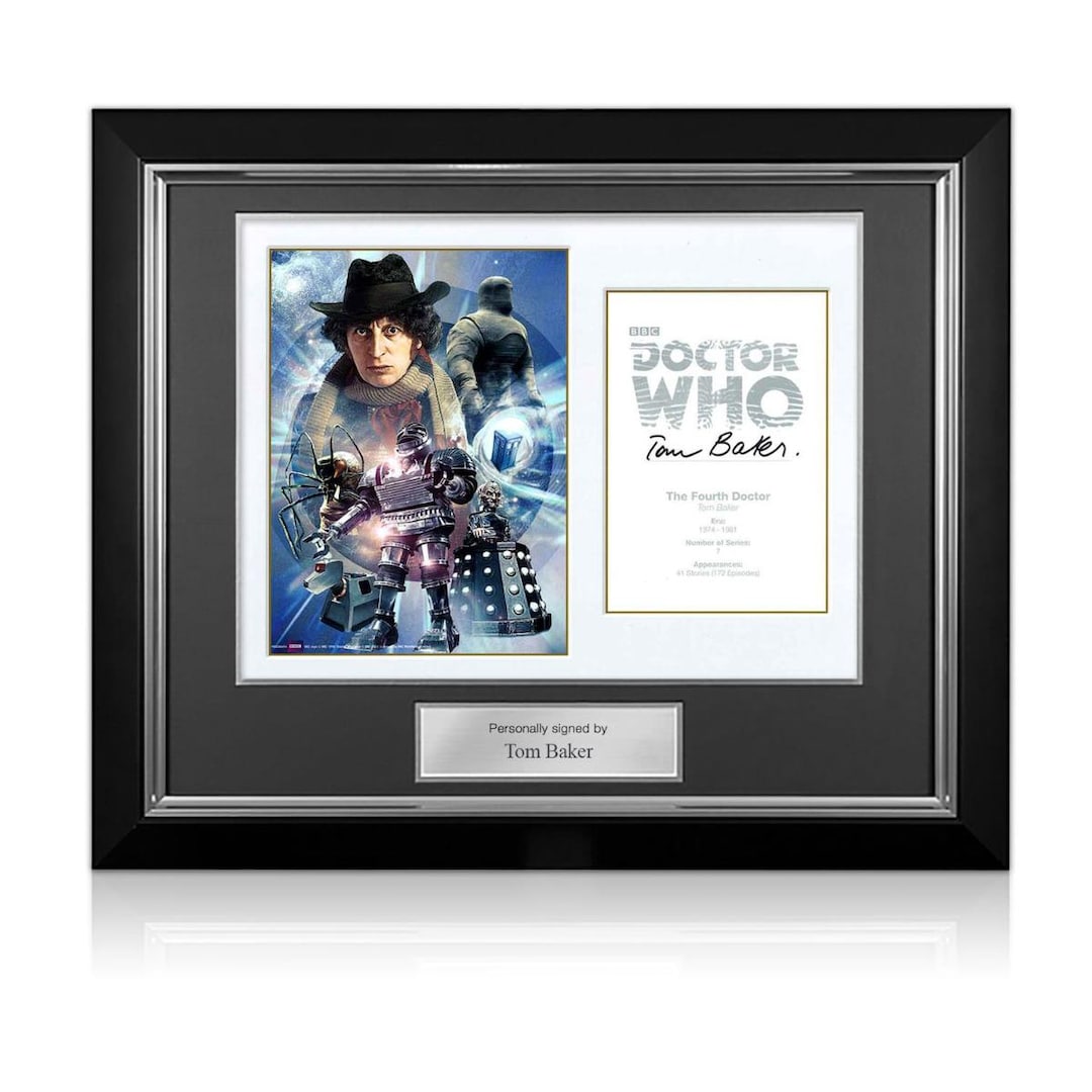 Tom Baker Signed Doctor Who Poster. Deluxe Frame - Etsy