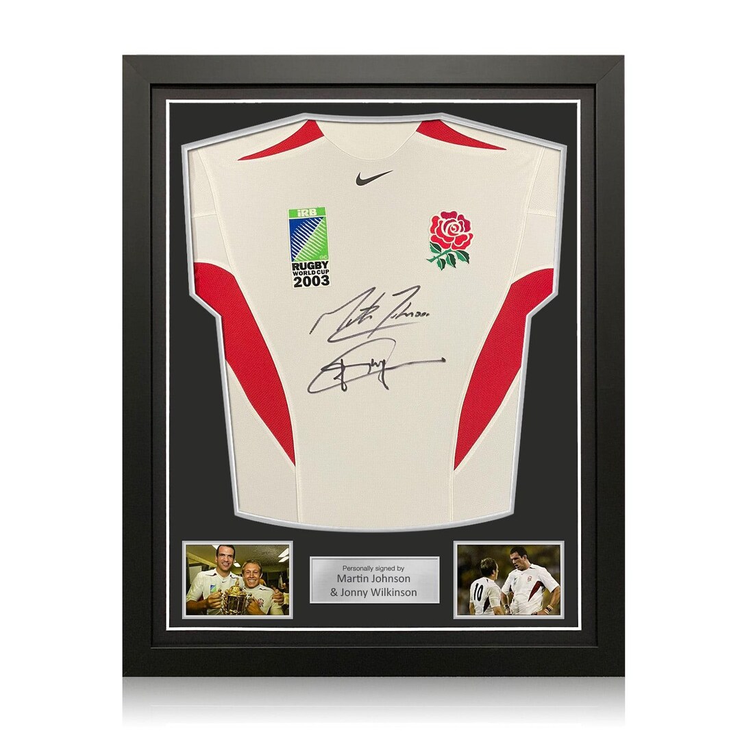 Martin Johnson & Jonny Wilkinson Signed 2003 Player Issue England Rugby ...