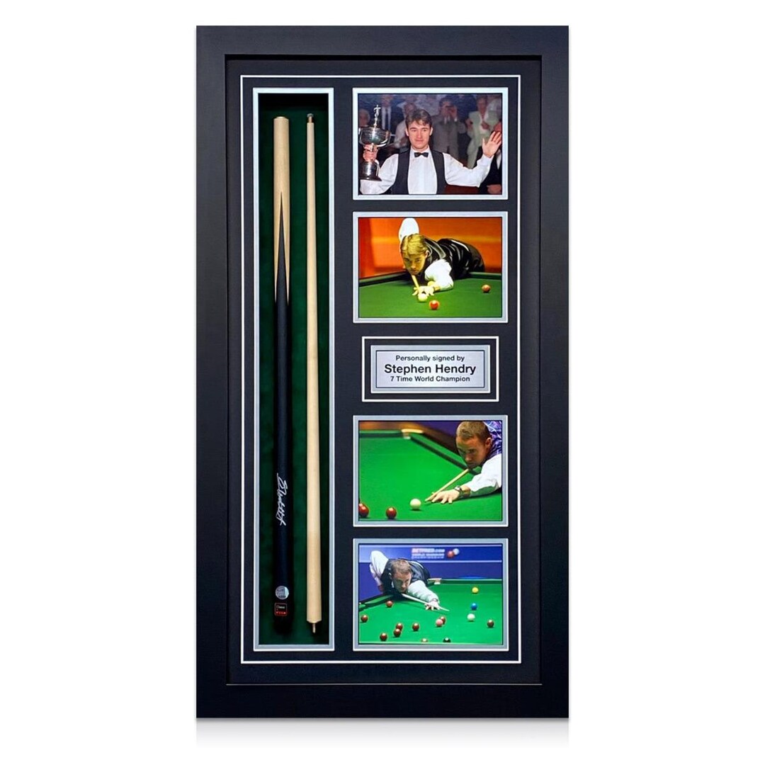 Stephen Hendry Signed Snooker Cue. Framed - Etsy