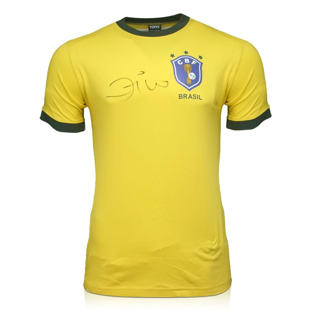 Zico Front Signed Brazil 1982 Retro Football Shirt - Etsy