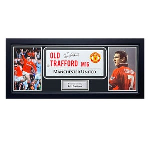Eric Cantona Signed Manchester United Street Sign. Framed - Etsy