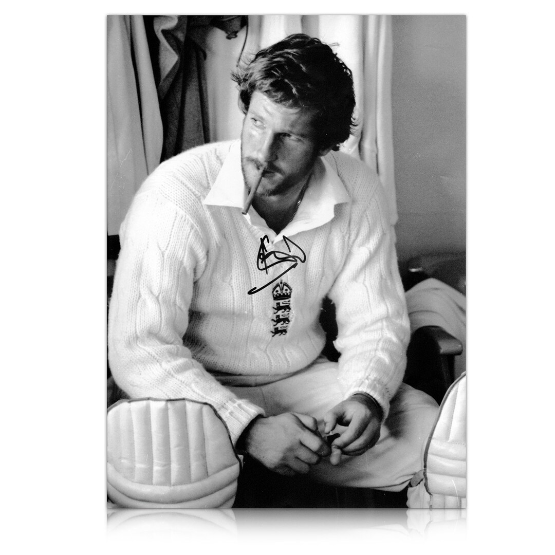 Ian Botham Signed England Cricket Photo: Cigar - Etsy