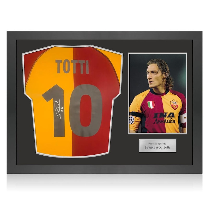 Francesco Totti Signed AS Roma 2001-02 Football Shirt. Icon Frame - Etsy