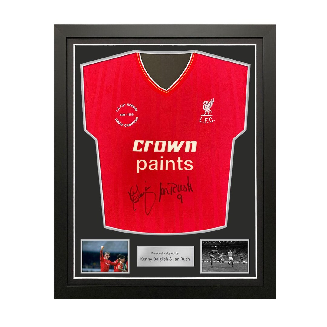 Ian Rush and Kenny Dalglish Dual Signed 1986 Liverpool Football Shirt ...
