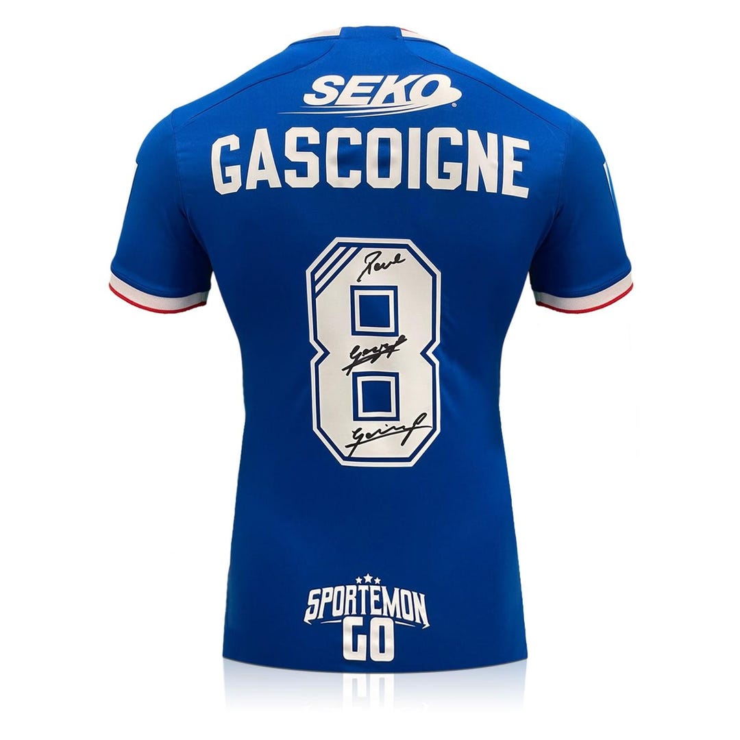 Paul Gascoigne Signed Rangers 2023-24 Football Shirt: Gazza - Etsy
