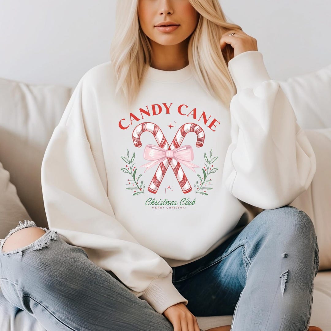 Candy Cane Christmas Jumper | Holiday Sweater | Festive Xmas Sweater ...