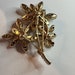 Vintage Vendome Brooch Flower Gold Tone Topaz Color Rhinestones Flower ...
