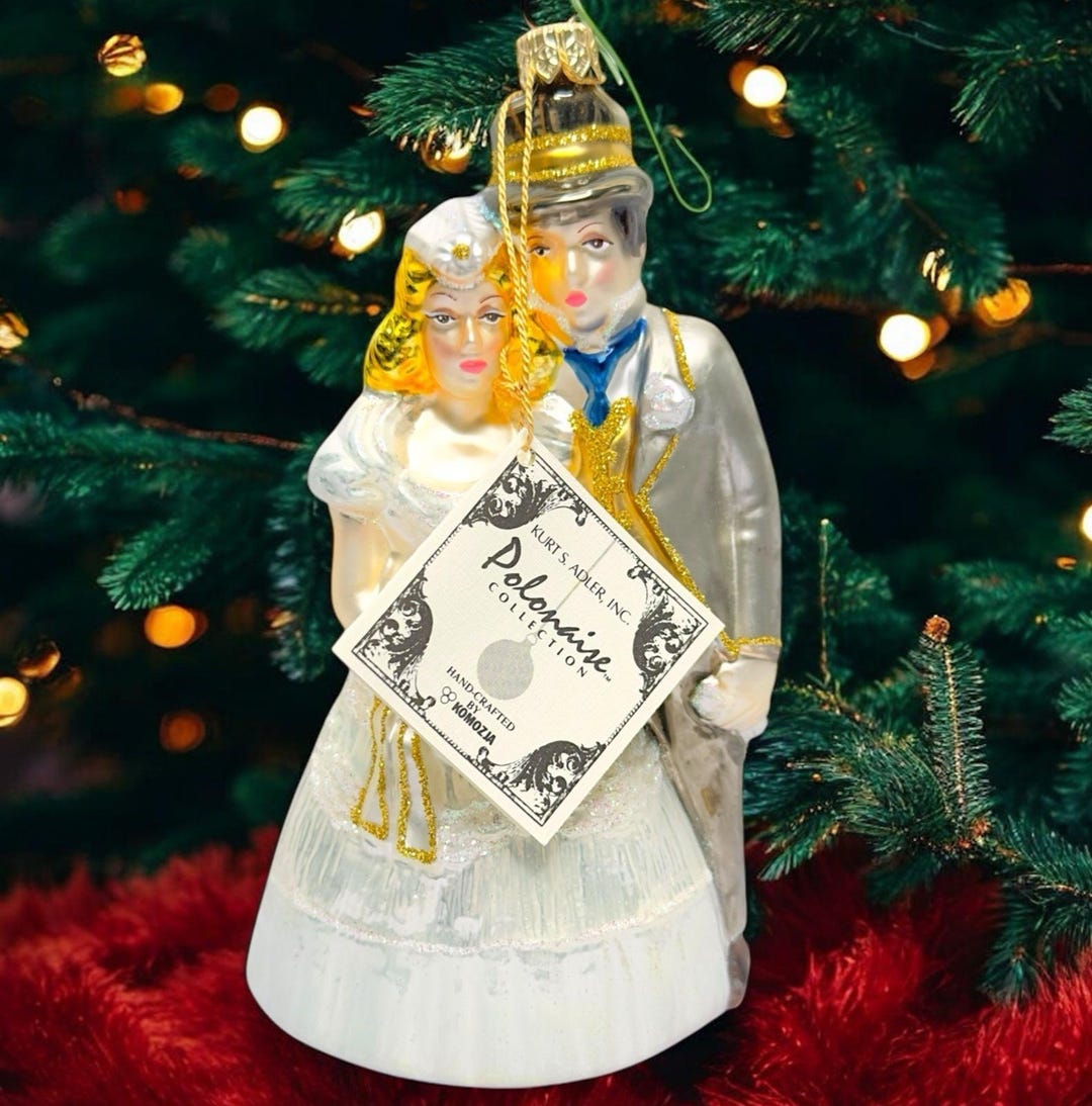 Kurt Adler Polonaise Collection Poland Bride and Groom Glass Ornament ...