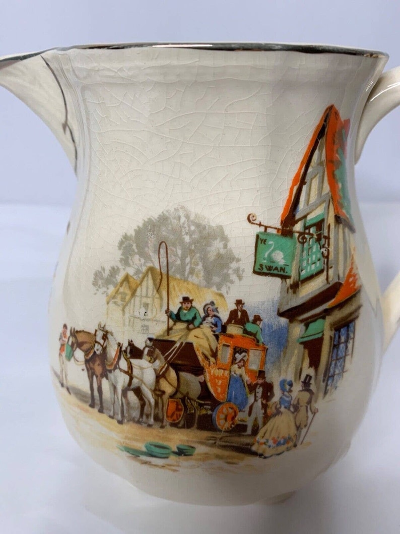 Alfred Meakin England Pitcher - English Countryside With Horses. Great ...