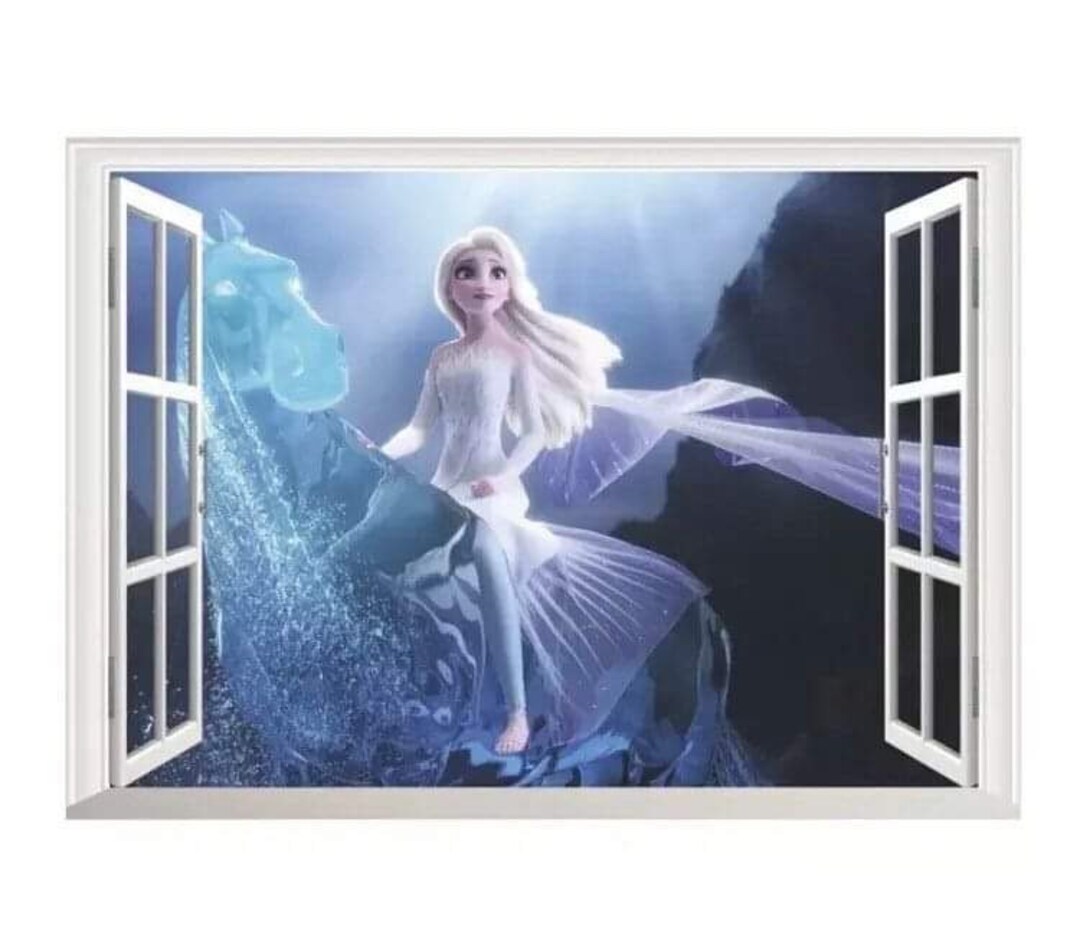 Disney Frozen 2 3D Vinyl Removeable Wall Sticker Window Effect/wall ...
