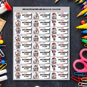 Set of Pirates Printables Labels Back to School, Pirates Stickers, Tags ...