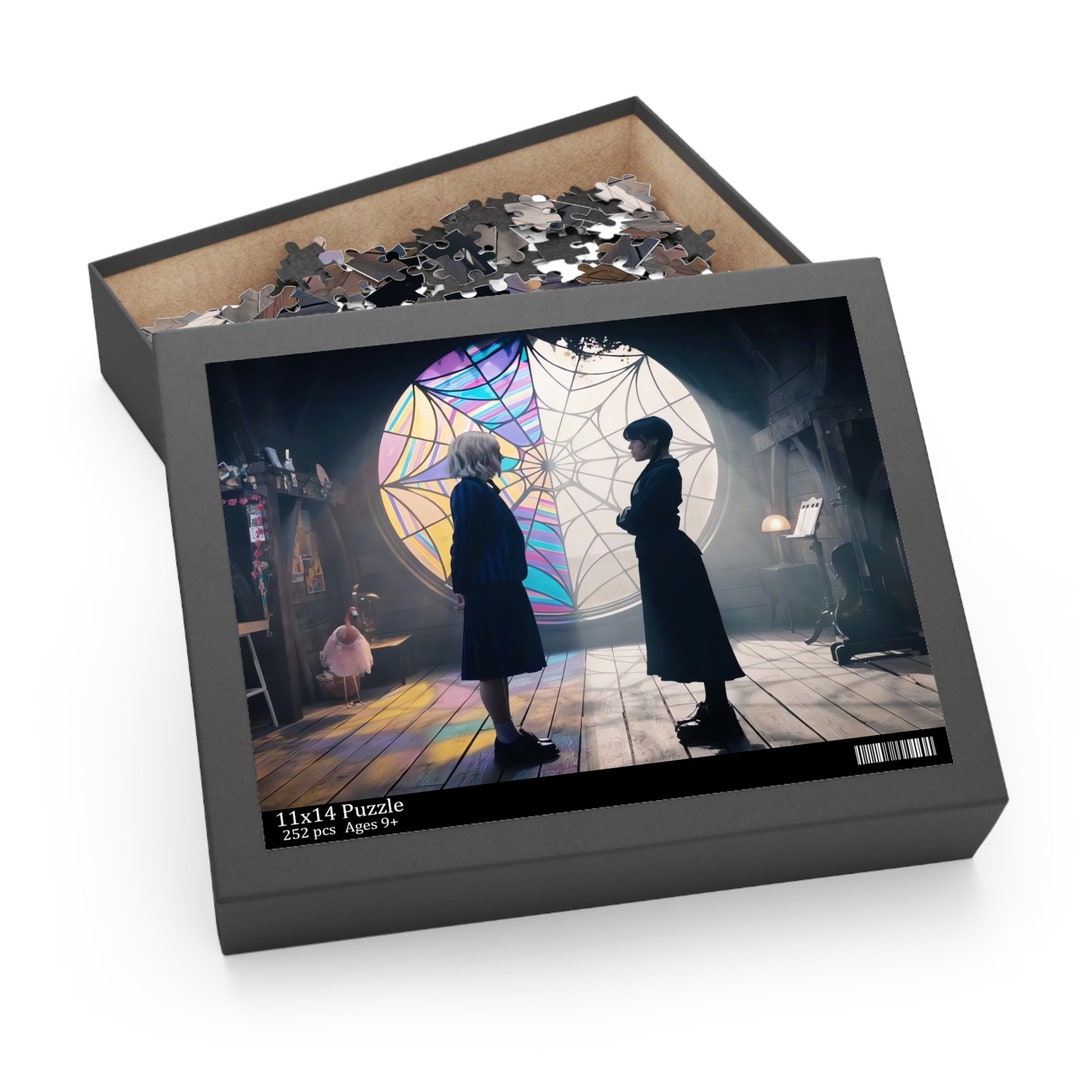 Wednesday Addams and Enid Stained Glass Puzzle A - Etsy