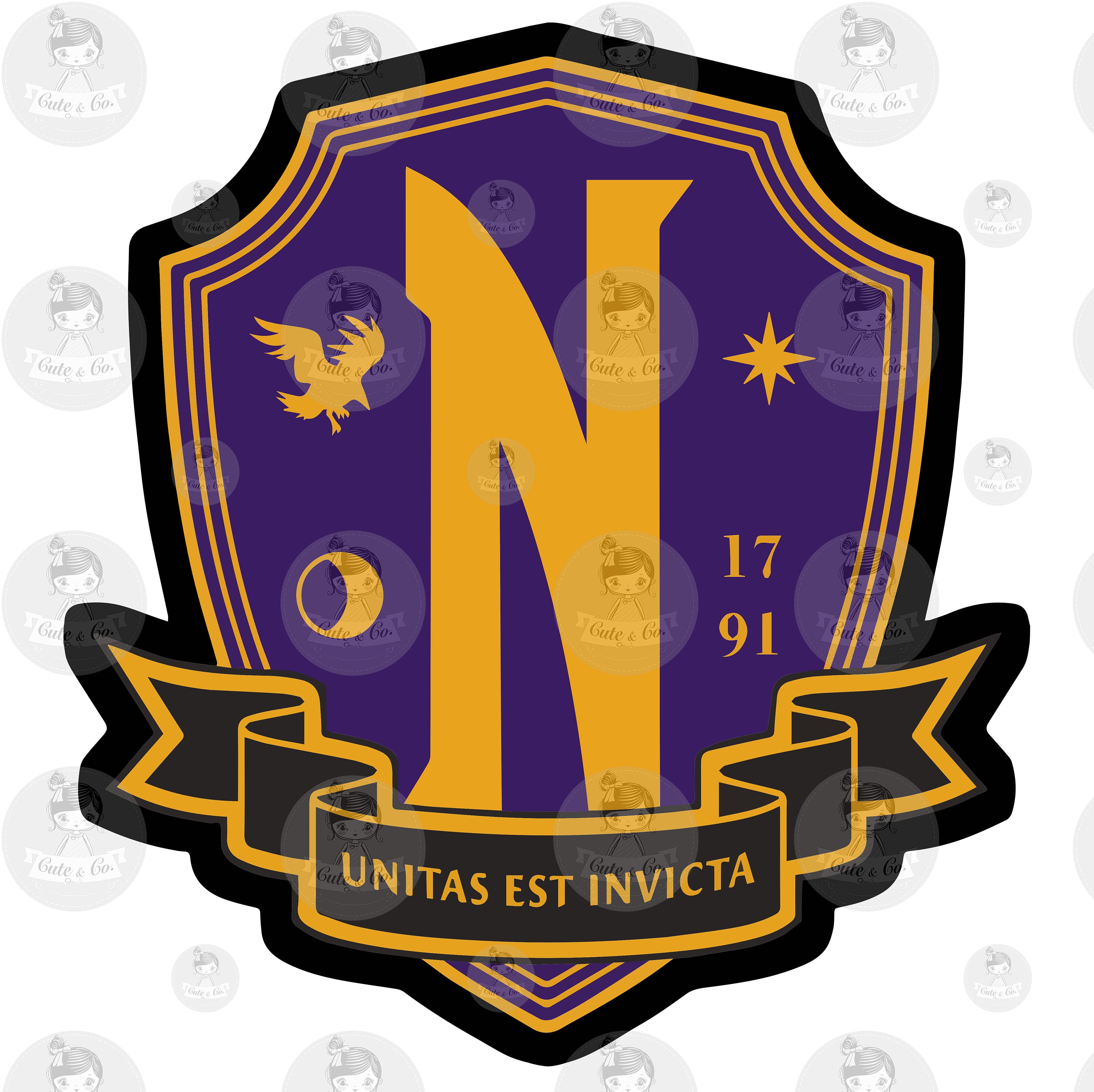 Nevermore SVG & PNG Wednesday Addams Inspired Emblem - Etsy