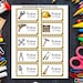 Set of Watercolor Hand Tools Printables Labels Back to School Hand ...