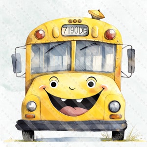 School Bus Clipart Set 13 PNG Images, 5 With Transparent Background ...