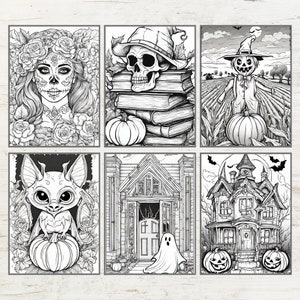80 Halloween Big Bundle Coloring Page Book Adults + Kids Printable ...