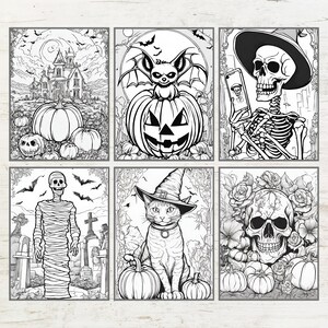 80 Halloween Big Bundle Coloring Page Book Adults + Kids Printable ...