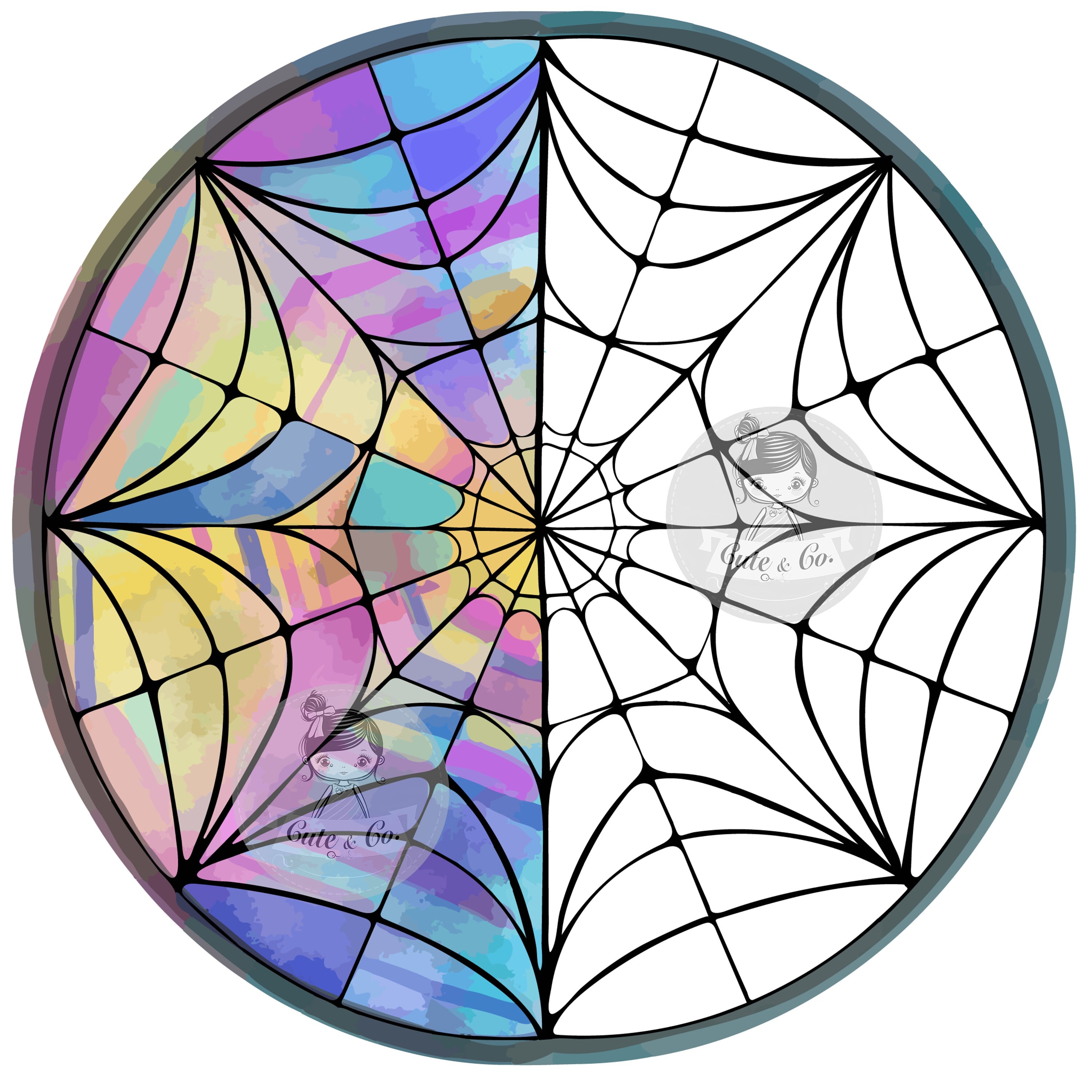 Merlina Stained Glass SVG PNG Vectoren Window Wednesday Addams - Etsy ...