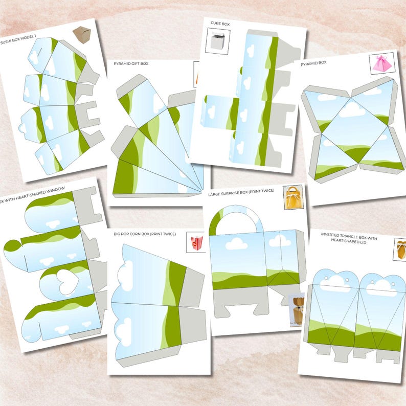 60 Gift Box Templates for Canva | Editable DIY Packaging Design Kit ...