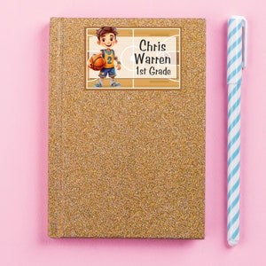 Set of Basketball Printables Labels Back to School, Basketball Stickers ...