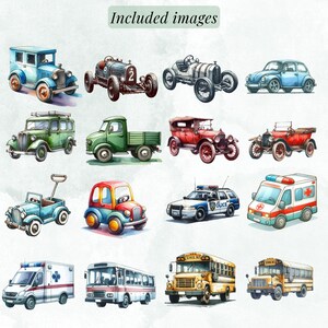 Types of Transport Clipart Bundle, Watercolor Transportation Alphabet ...
