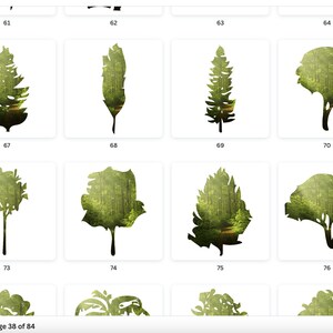 Canva Tree Shape Frames Kit - 85 Graphic Design Templates for Social ...