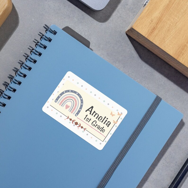 Set of Boho Rainbow Printables Labels Back to School, Boho Rainbow ...