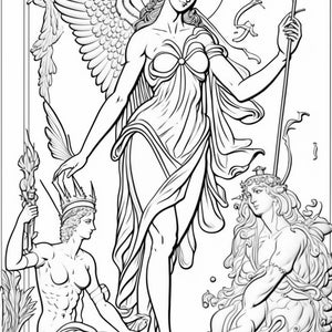 Greek Mythology Coloring Book for Adults With 80 Printable Pages. Adult ...