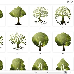 Canva Tree Shape Frames Kit - 85 Graphic Design Templates for Social ...