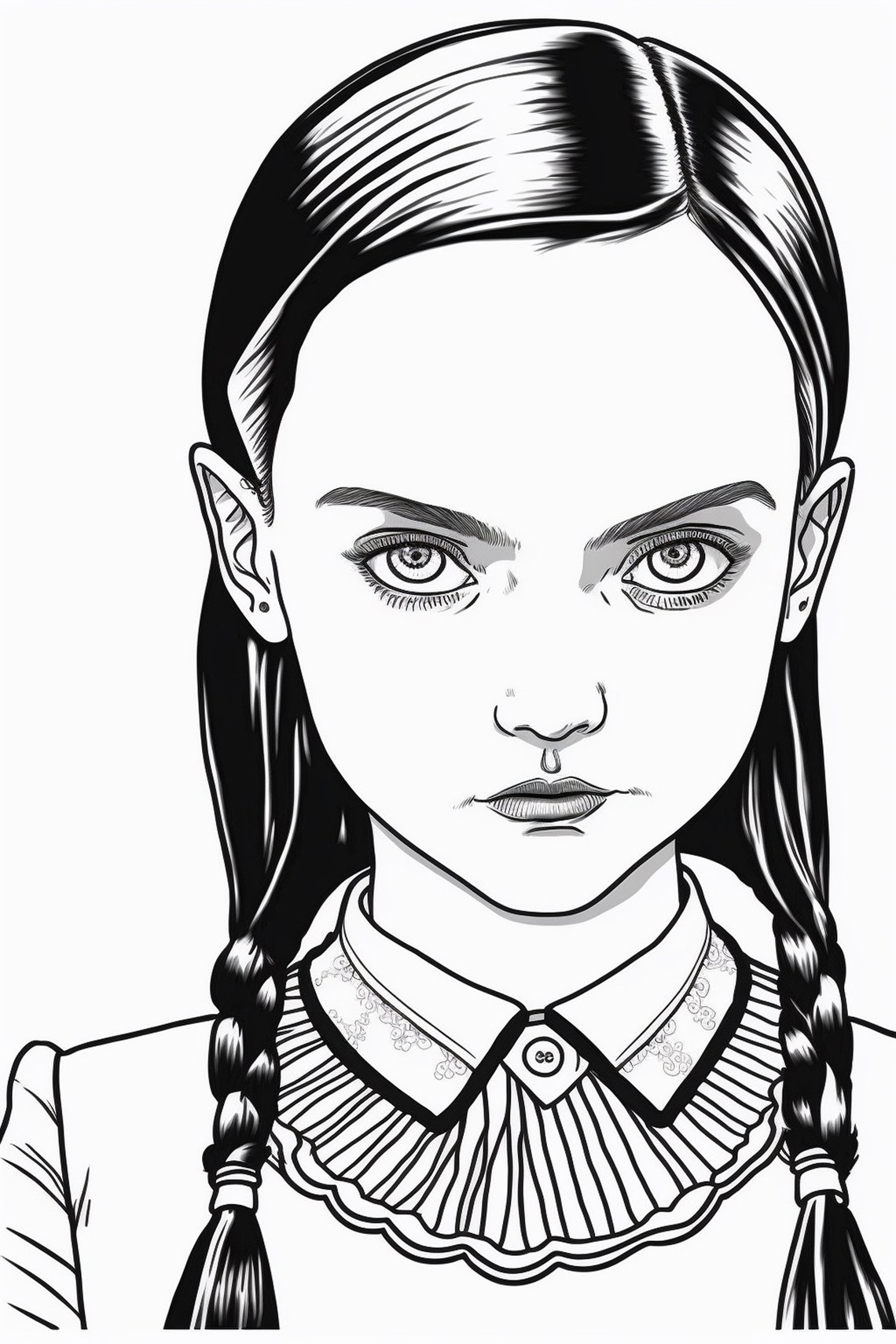 Libro De Colorear Miércoles Addams Merlina Addams Wednesday - Etsy UK