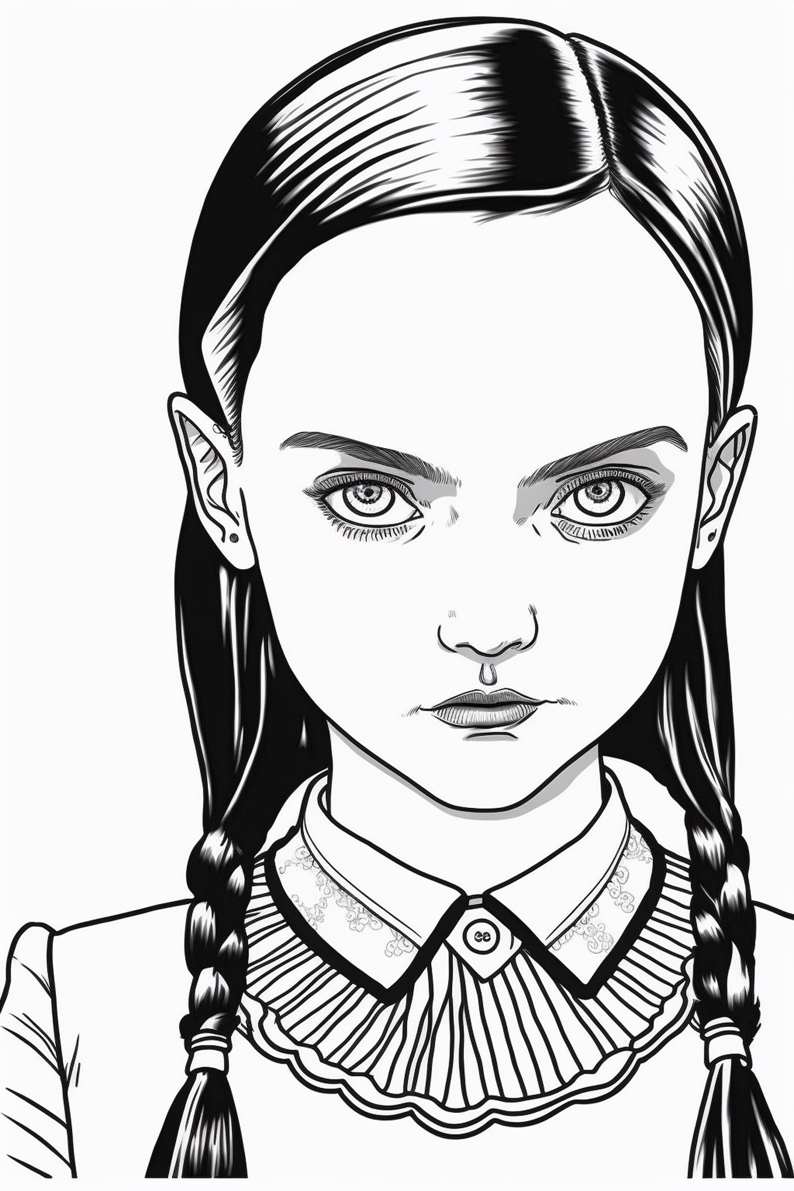 Libro de colorear Miércoles Addams Merlina Addams Wednesday - Etsy España