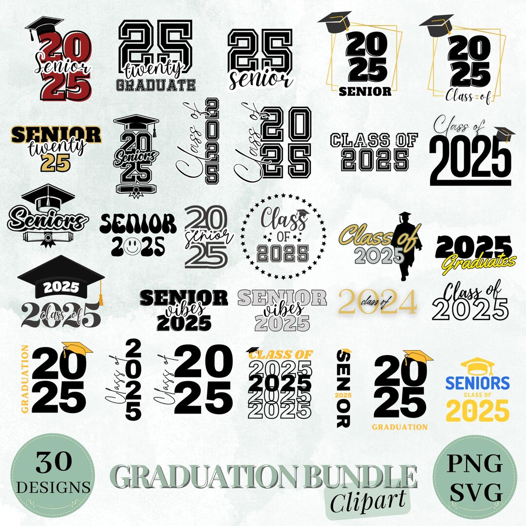 Senior 2025 Bundle, Senior 2025 SVG, Graduation Svg Bundle, Senior SVG ...