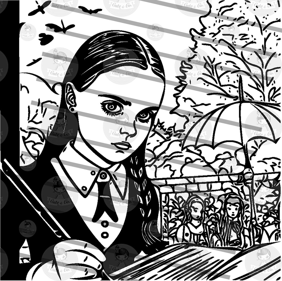 76 Imágenes Vectoriales De Merlina Addams. Merlina Addams SVG - Etsy