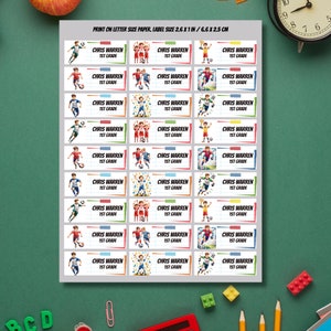 Set of Soccer Futbol Printables Labels Back to School, Soccer Stickers ...