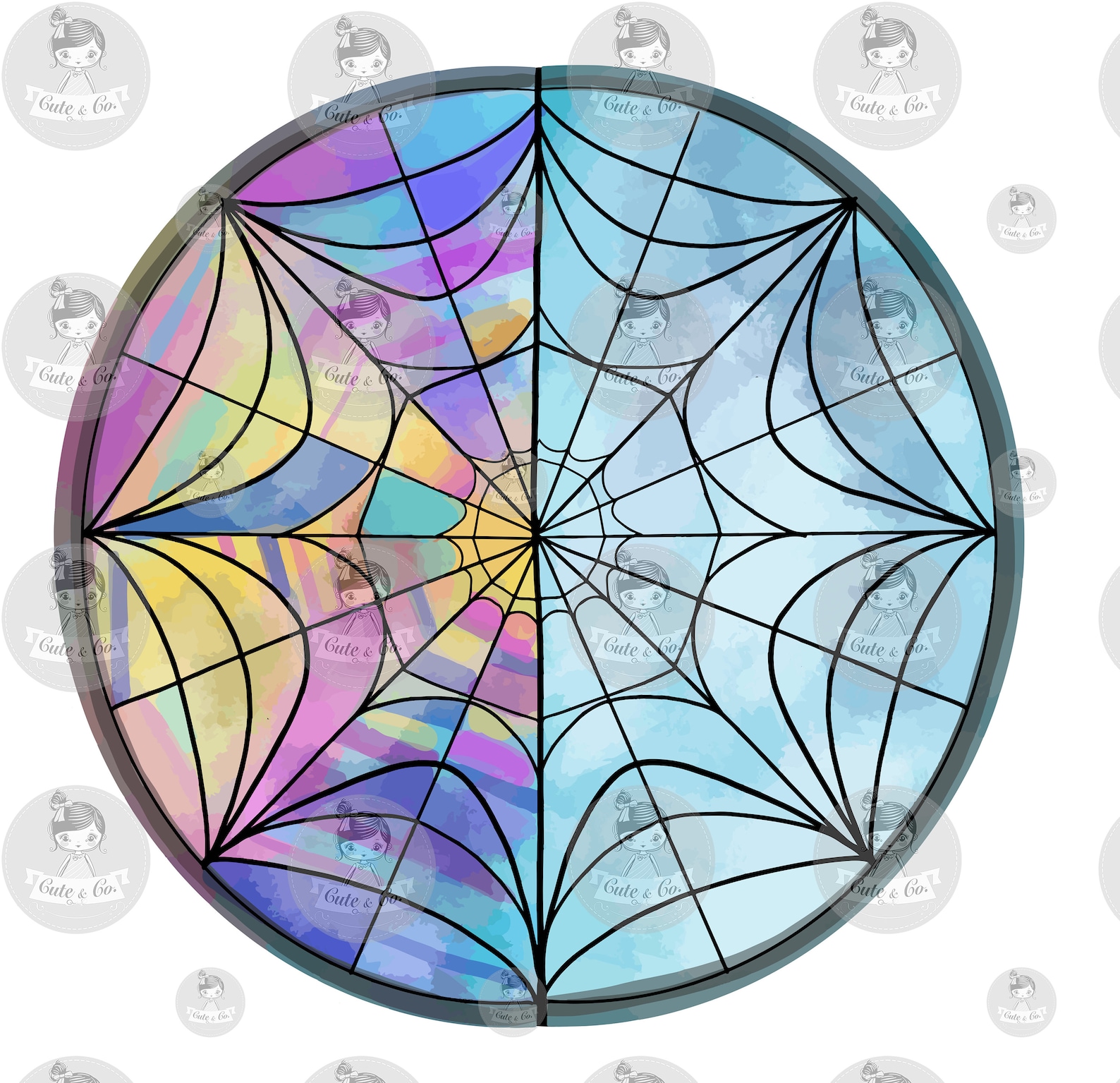 Vitral de Merlina SVG PNG Vectores ventana Wednesday Addams - Etsy España