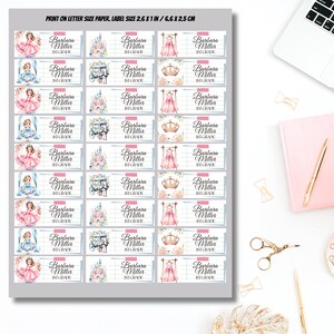 Set of Princess Printables Labels Back to School, Princess Stickers ...