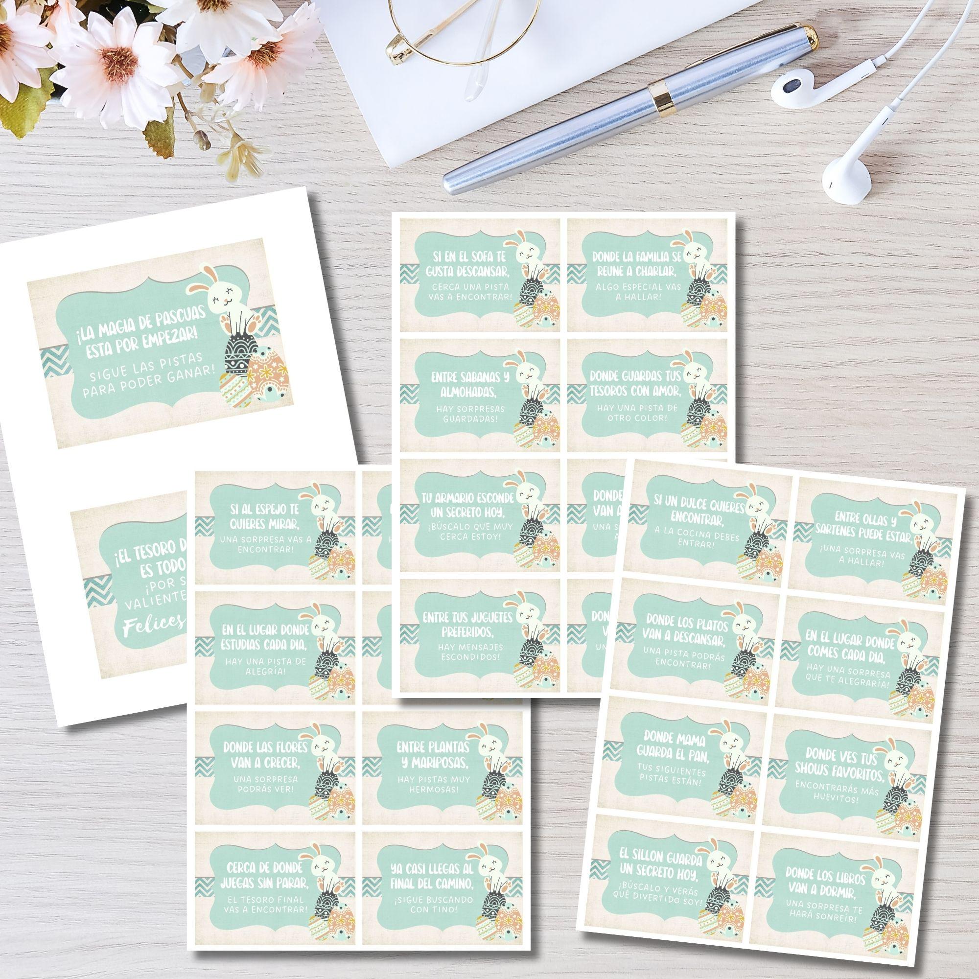 Spanish Easter Scavenger Hunt, Rhyming Clue Cards (printable) - Etsy