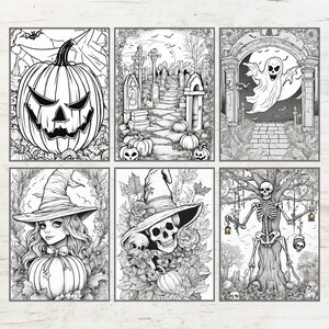 80 Halloween Big Bundle Coloring Page Book Adults + Kids Printable ...