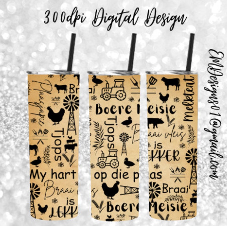 Afrikaans 300dpi 20oz STRAIGHT Skinny Tumbler Wrap/20oz Tumbler ...