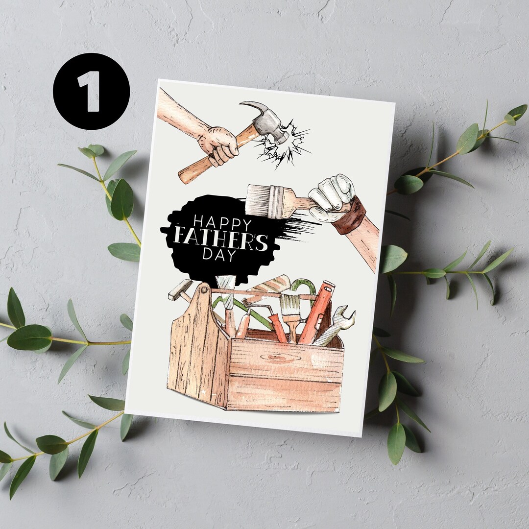 Card for Fathers Day, Tool Fathers Day Card for Dad, DIY Fathers Day ...