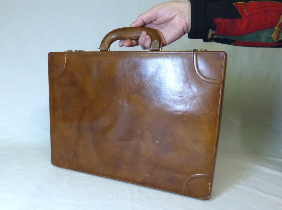 Vintage Leather Attache Case/brief Case - Etsy UK